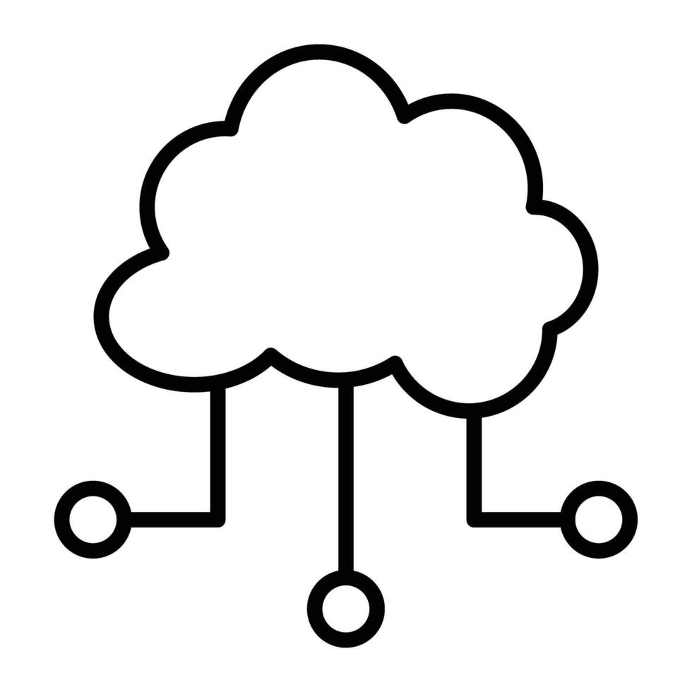 Cloud Based Architecture Line Icon 43854557 Vector Art at Vecteezy