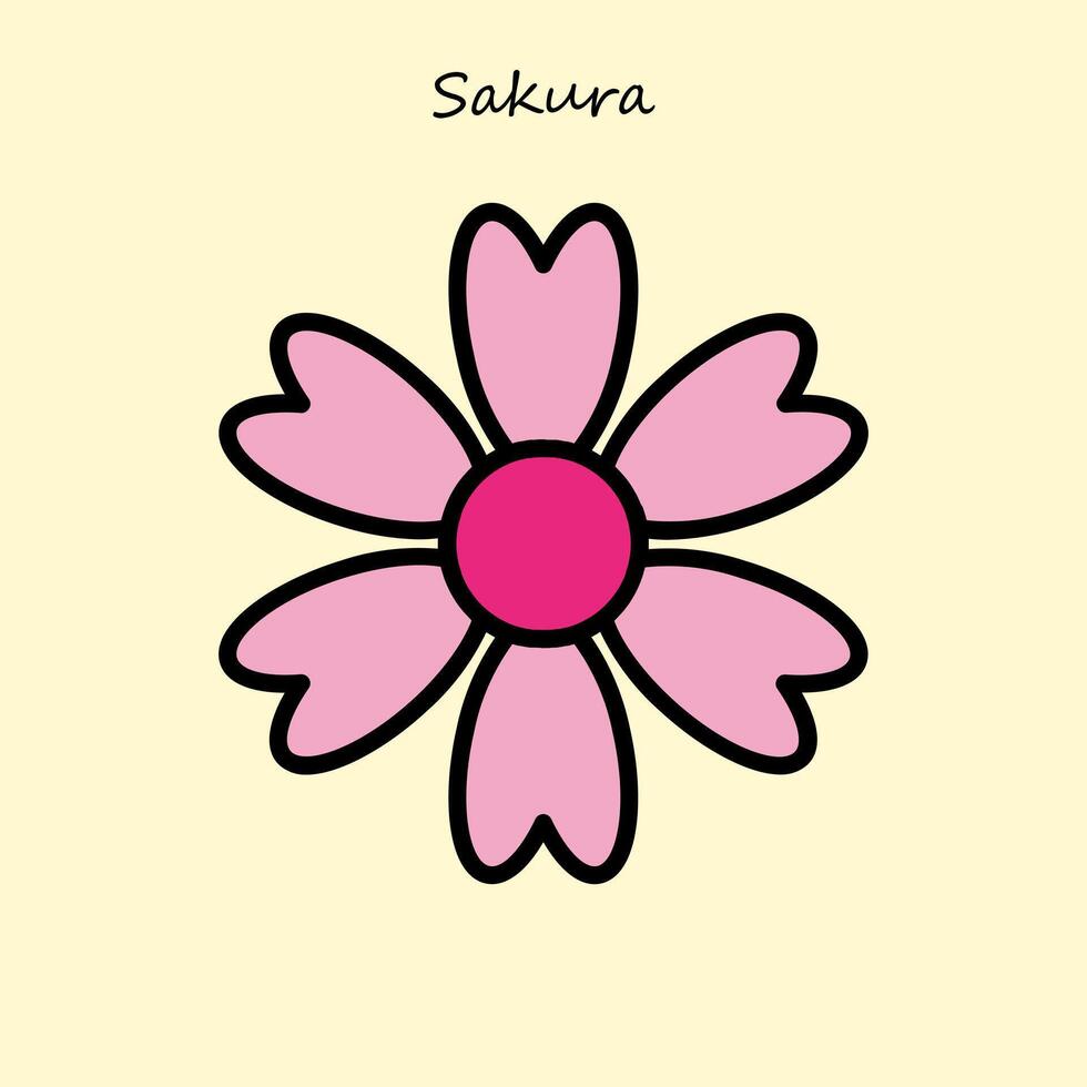 Sakura Flower Illustration 43854687 Vector Art At Vecteezy