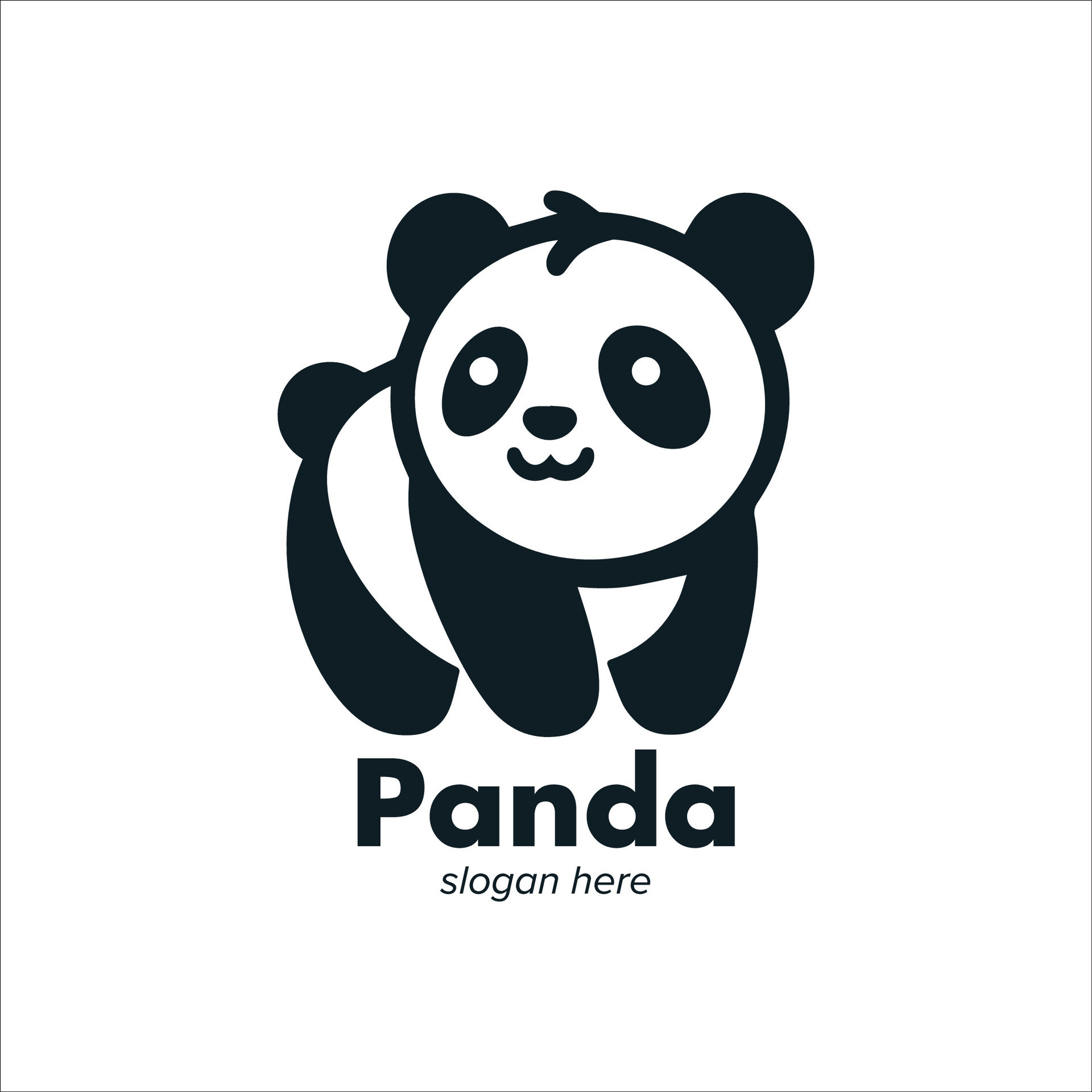 Panda logo template 43857177 Vector Art at Vecteezy
