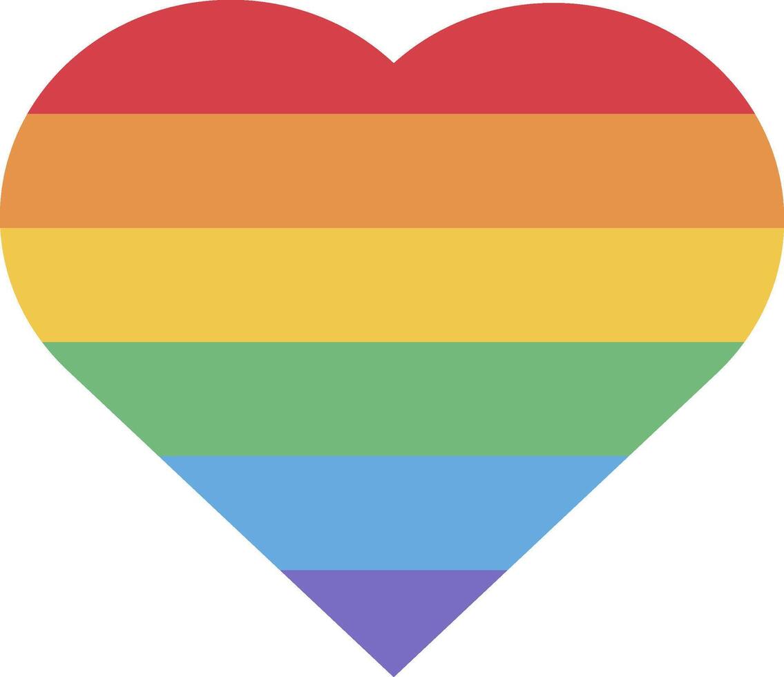 Flat Rainbow Heart Pride Party Icon 43857291 Vector Art At Vecteezy