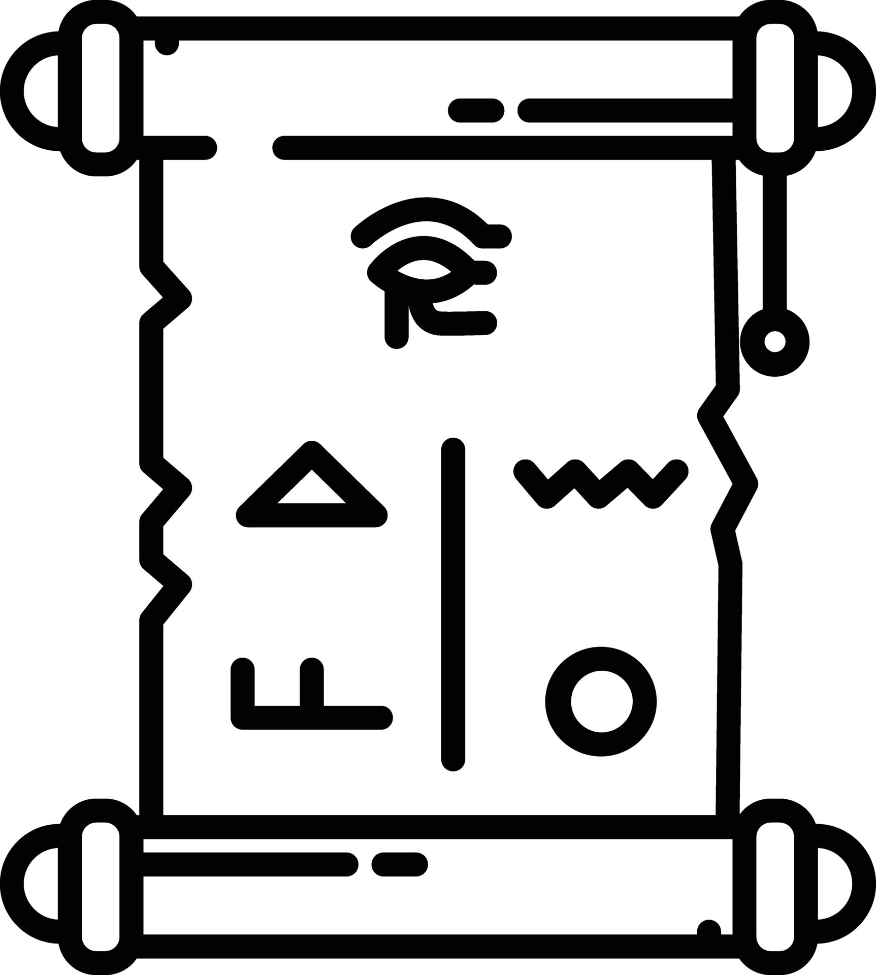 Ancient Scroll Outline Illustration 43857565 Vector Art At Vecteezy