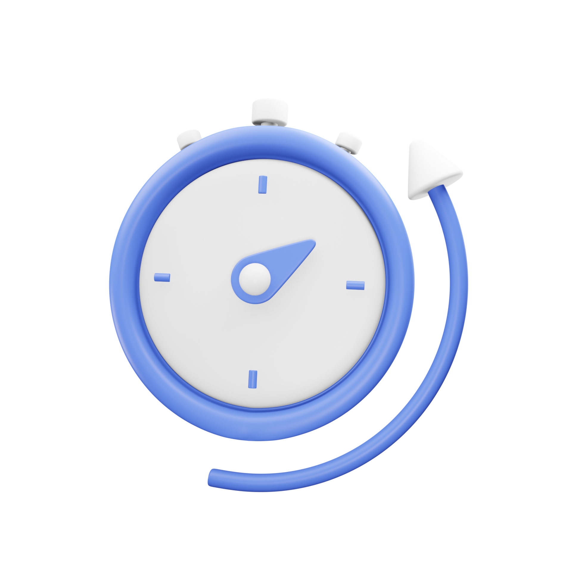 Stopwatch 3d With Buttons And Arrow On Isolated 43857945 Png
