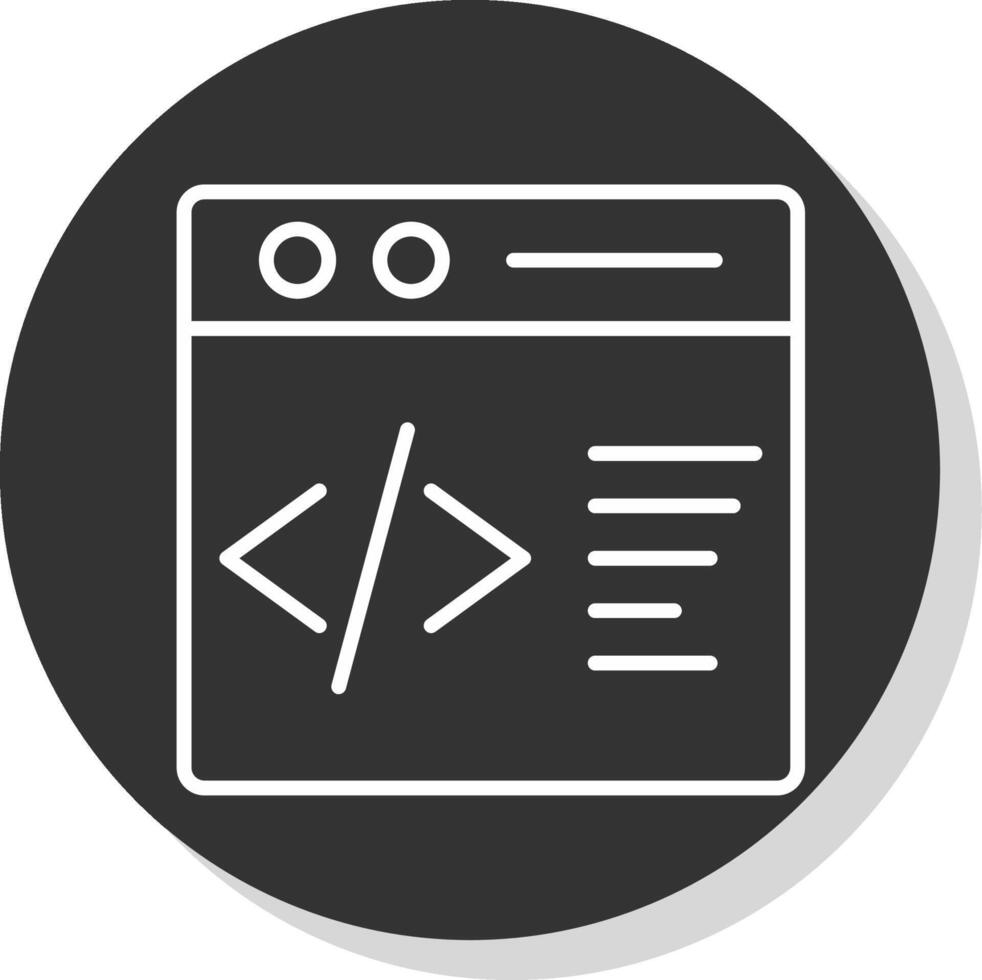 Website Codes Line Shadow Circle Icon Design 43862094 Vector Art at ...