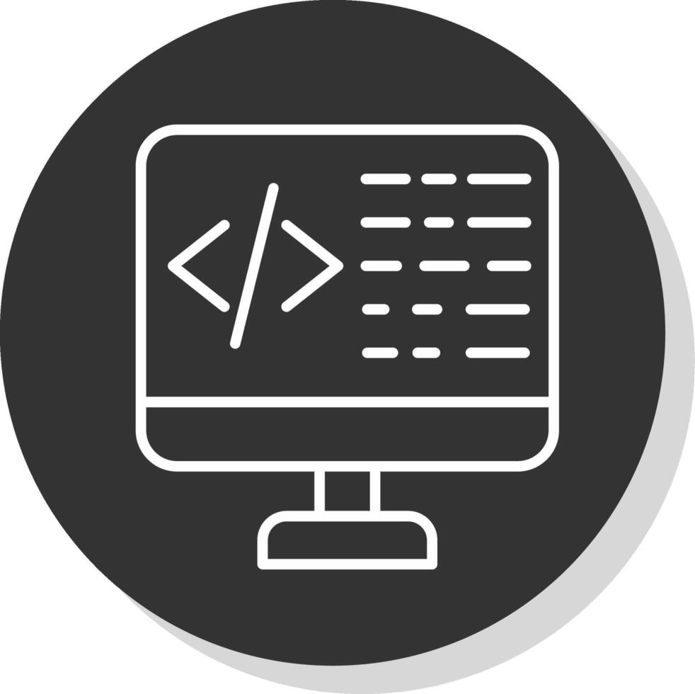 Coding Line Shadow Circle Icon Design 43862098 Vector Art At Vecteezy