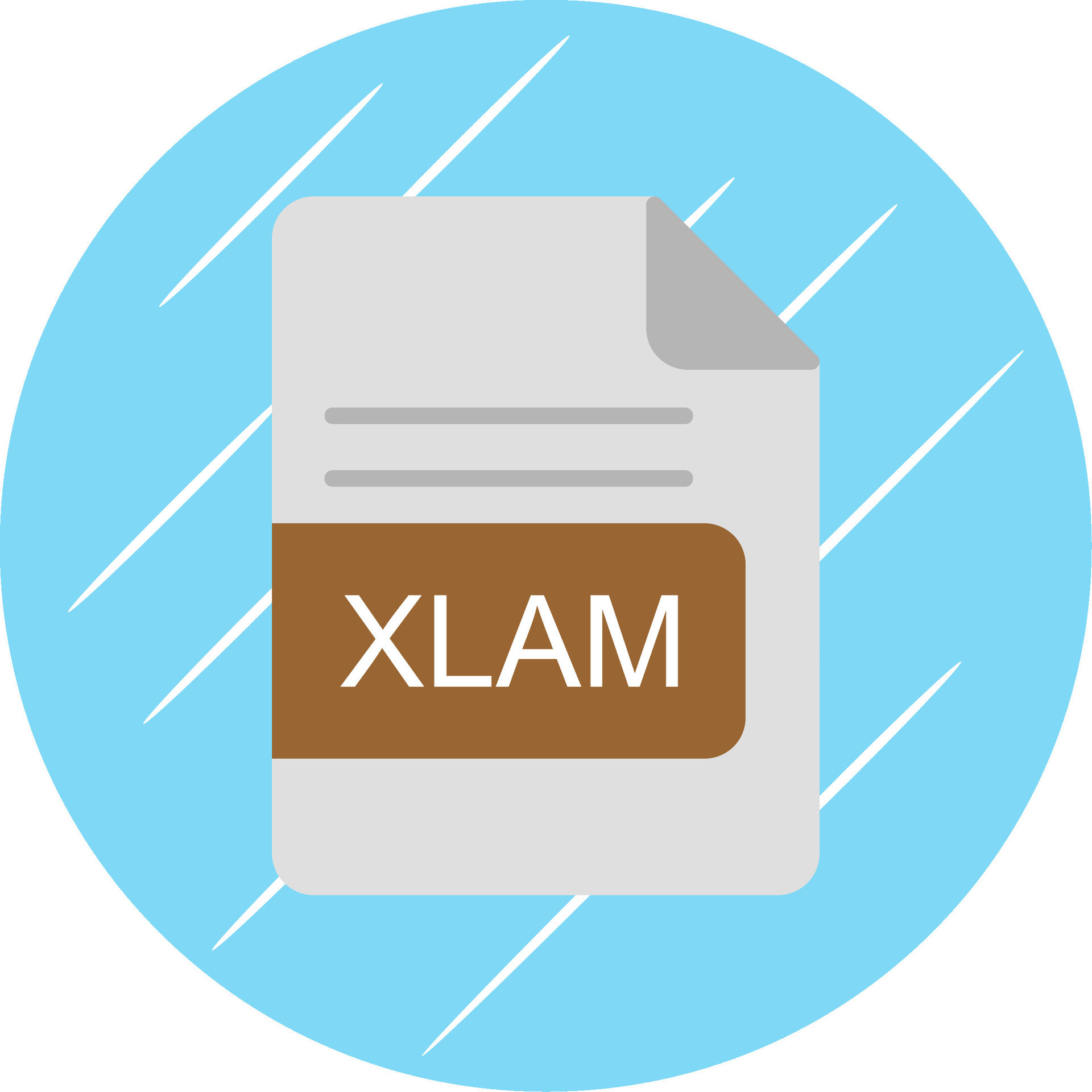 xlam archivo formato plano circulo icono diseño 43864646 Vector en Vecteezy