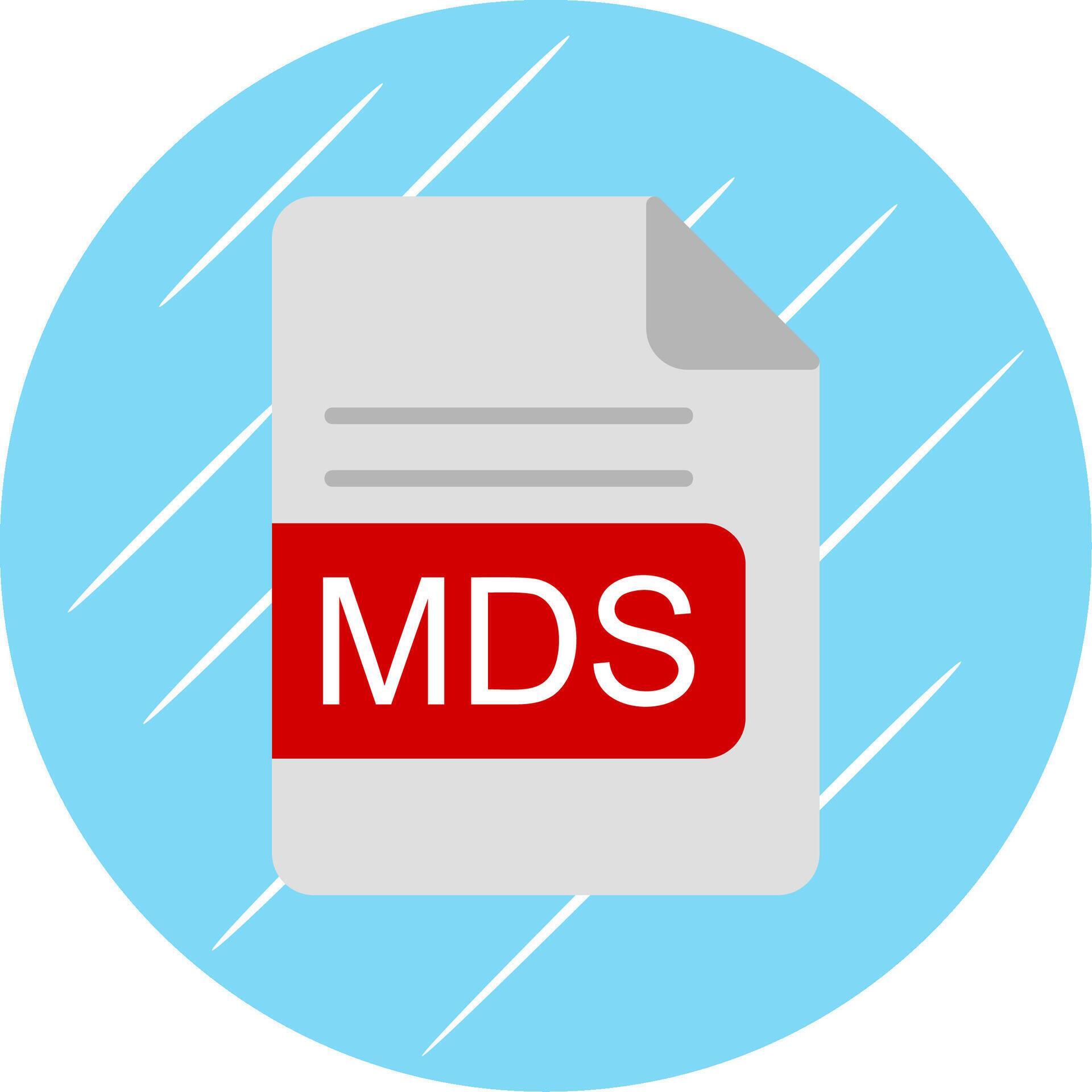 Mds File Format Flat Circle Icon Design 43864819 Vector Art At Vecteezy