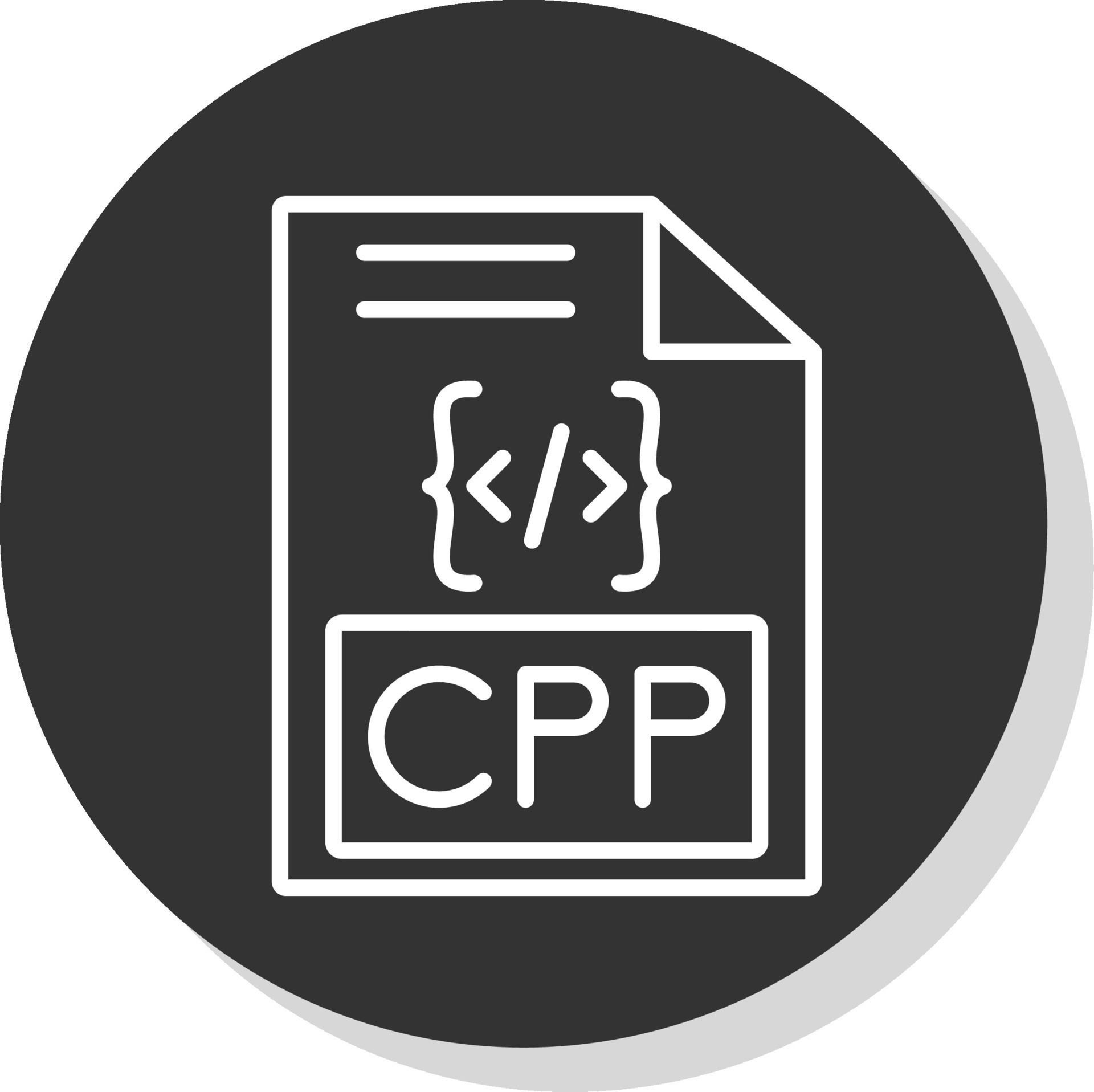 Cpp Line Shadow Circle Icon Design 43868700 Vector Art at Vecteezy