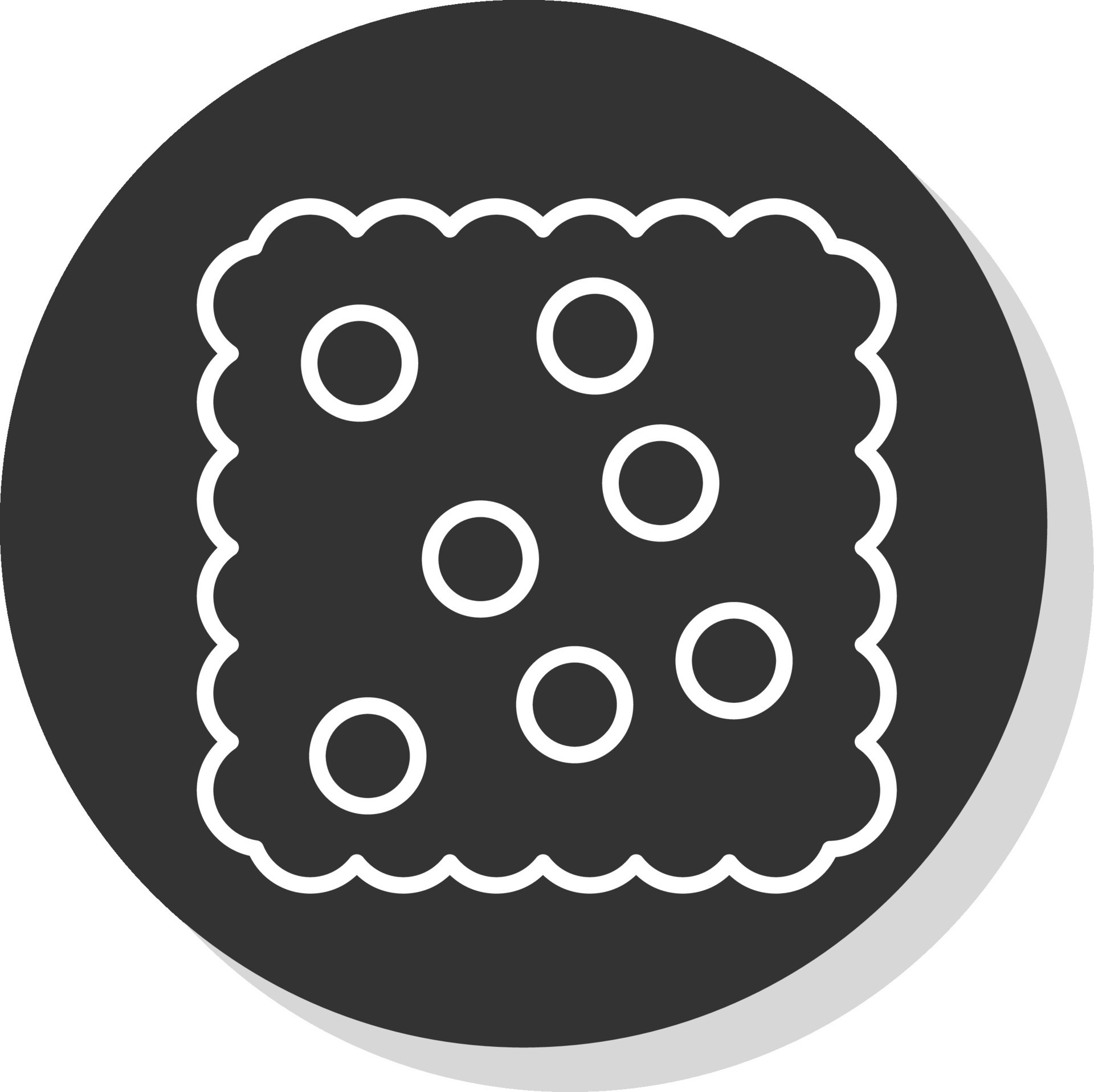 Cracker Line Shadow Circle Icon Design 43868721 Vector Art At Vecteezy