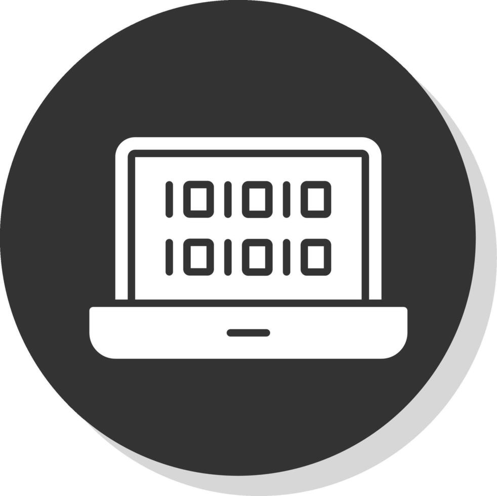 Binary Code Glyph Shadow Circle Icon Design 43875799 Vector Art at Vecteezy