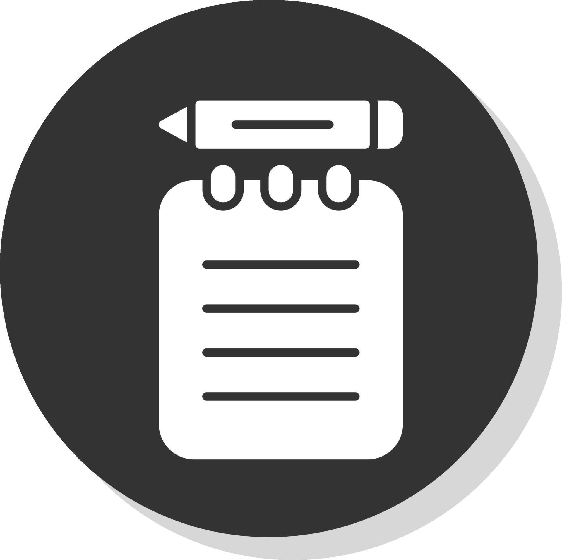 Notepad Glyph Shadow Circle Icon Design 43876925 Vector Art at Vecteezy Notepad Glyph Shadow Circle Icon Design 43876925 Vector Art at Vecteezy