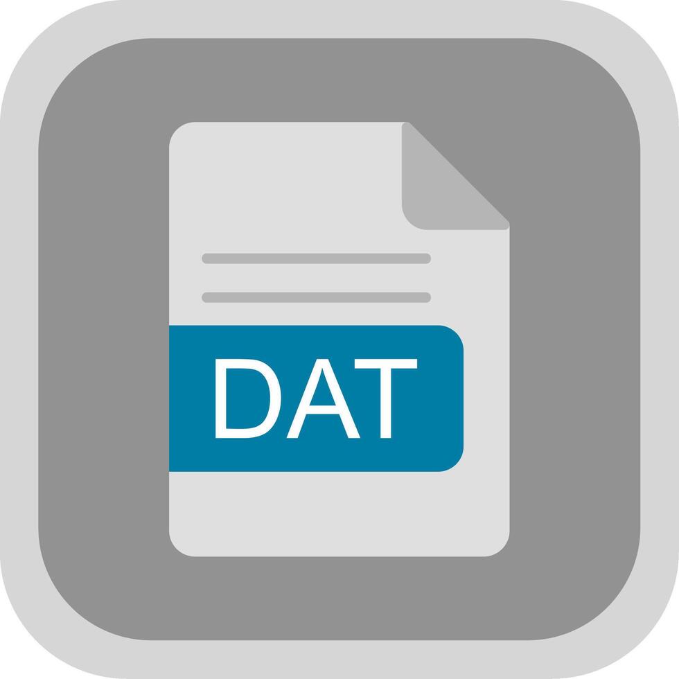 DAT File Format Flat round corner Icon Design 43882501 Vector Art at ...