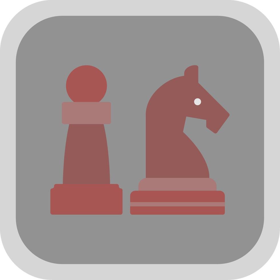 Chess Flat round corner Icon Design 43883023 Vector Art at Vecteezy