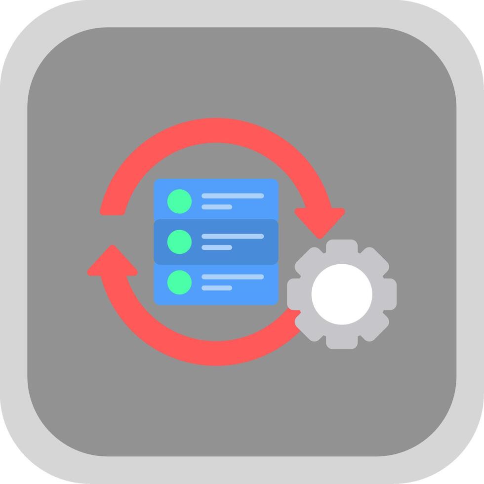 Data Processing Flat round corner Icon Design 43883487 Vector Art at ...