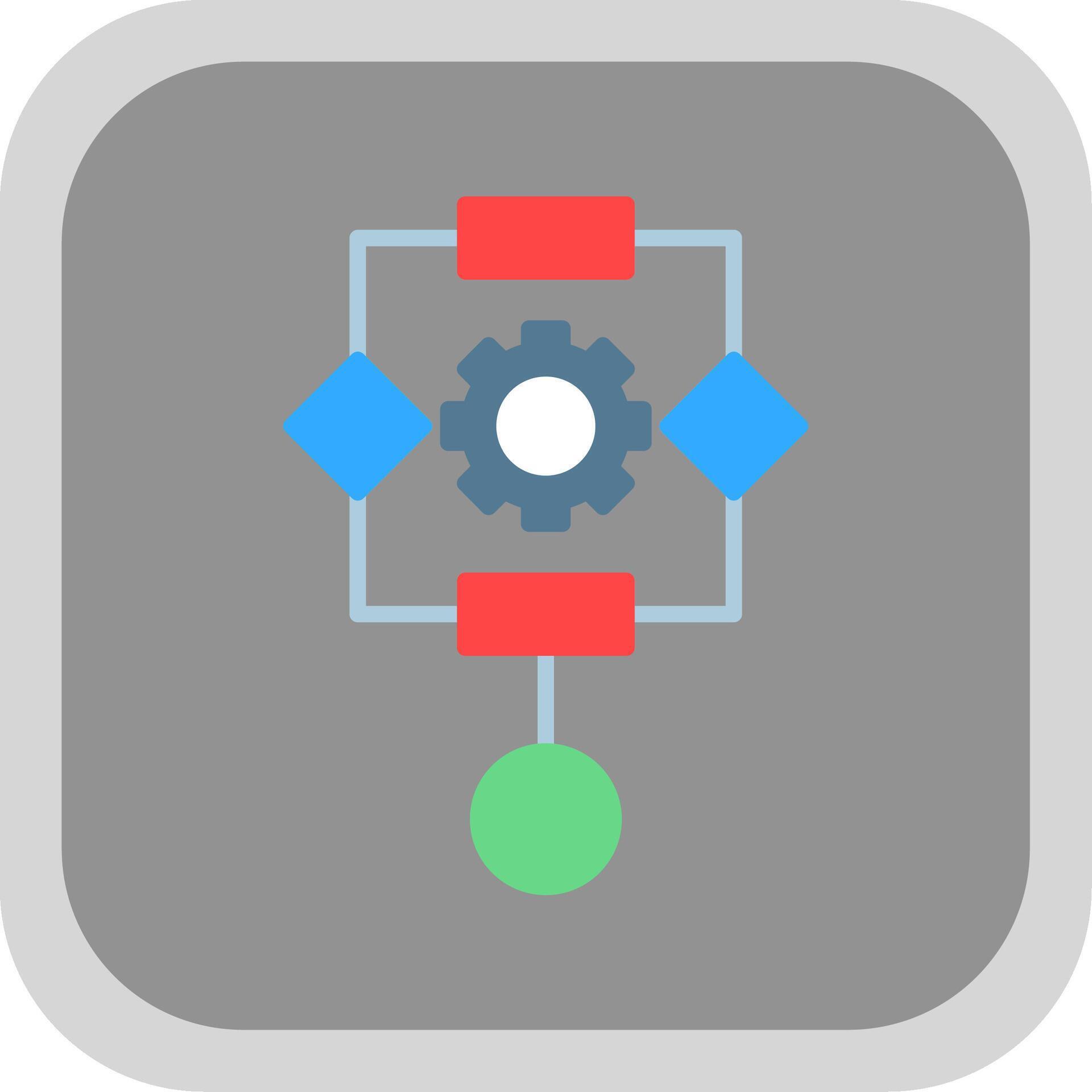 Algorithm Flat round corner Icon Design 43884947 Vector Art at Vecteezy