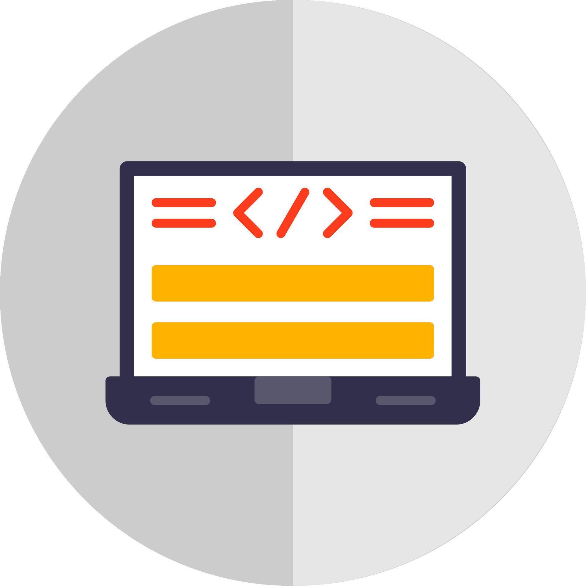 Html Code Flat Scale Icon Design 43888899 Vector Art at Vecteezy