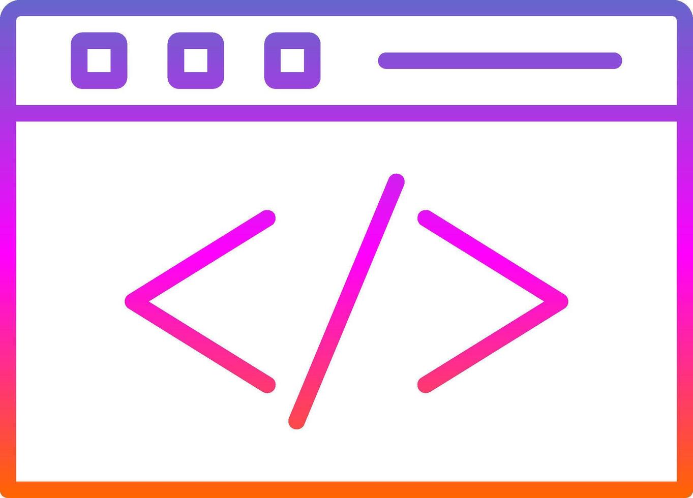 coding Line Gradient Icon Design 43889500 Vector Art at Vecteezy