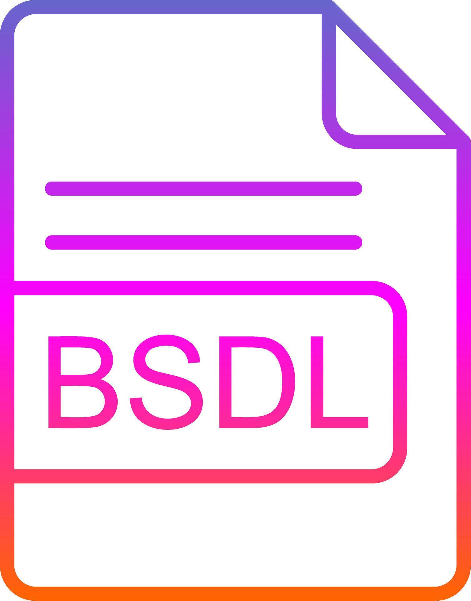 BSDL File Format Line Gradient Icon Design 43891141 Vector Art at Vecteezy