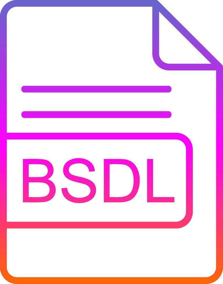 Bsdl File Format Line Gradient Icon Design 43891141 Vector Art At Vecteezy