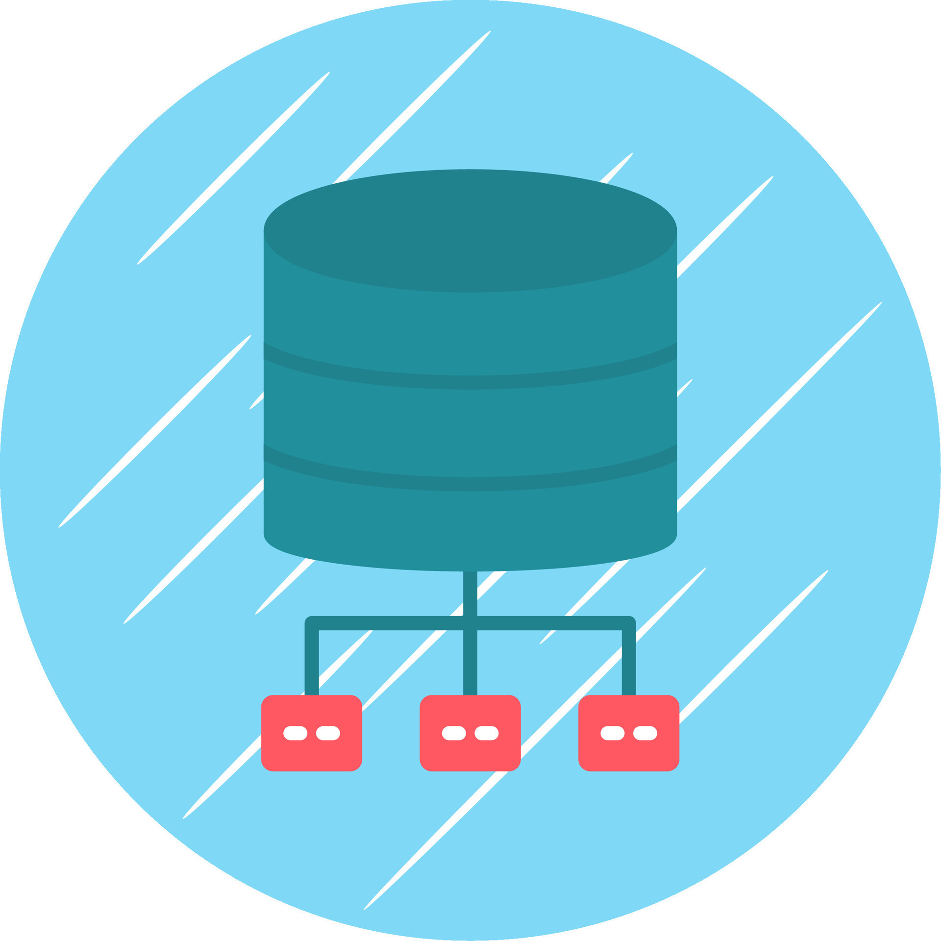 Database Architecture Flat Circle Icon Design 43892402 Vector Art At Vecteezy