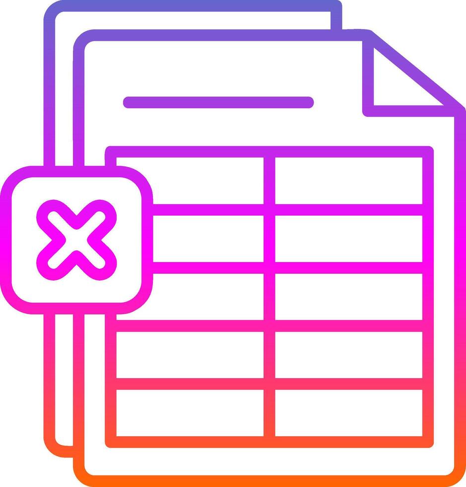 Excel Line Gradient Icon Design 43893048 Vector Art at Vecteezy