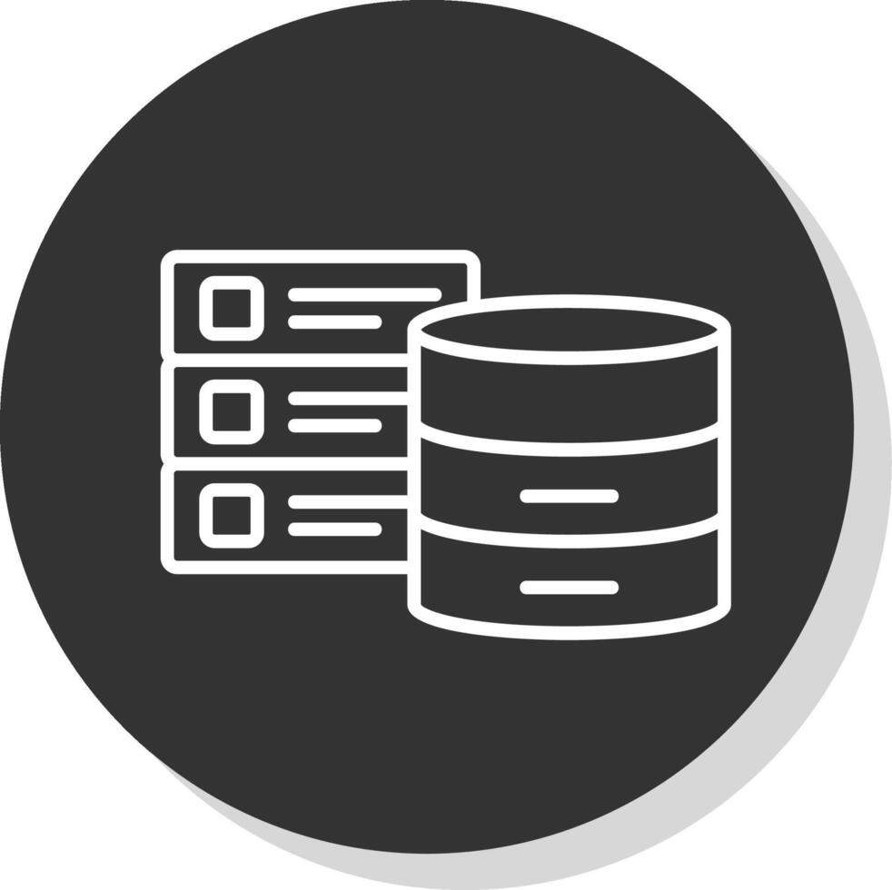 Databases Line Shadow Circle Icon Design 43894427 Vector Art at Vecteezy