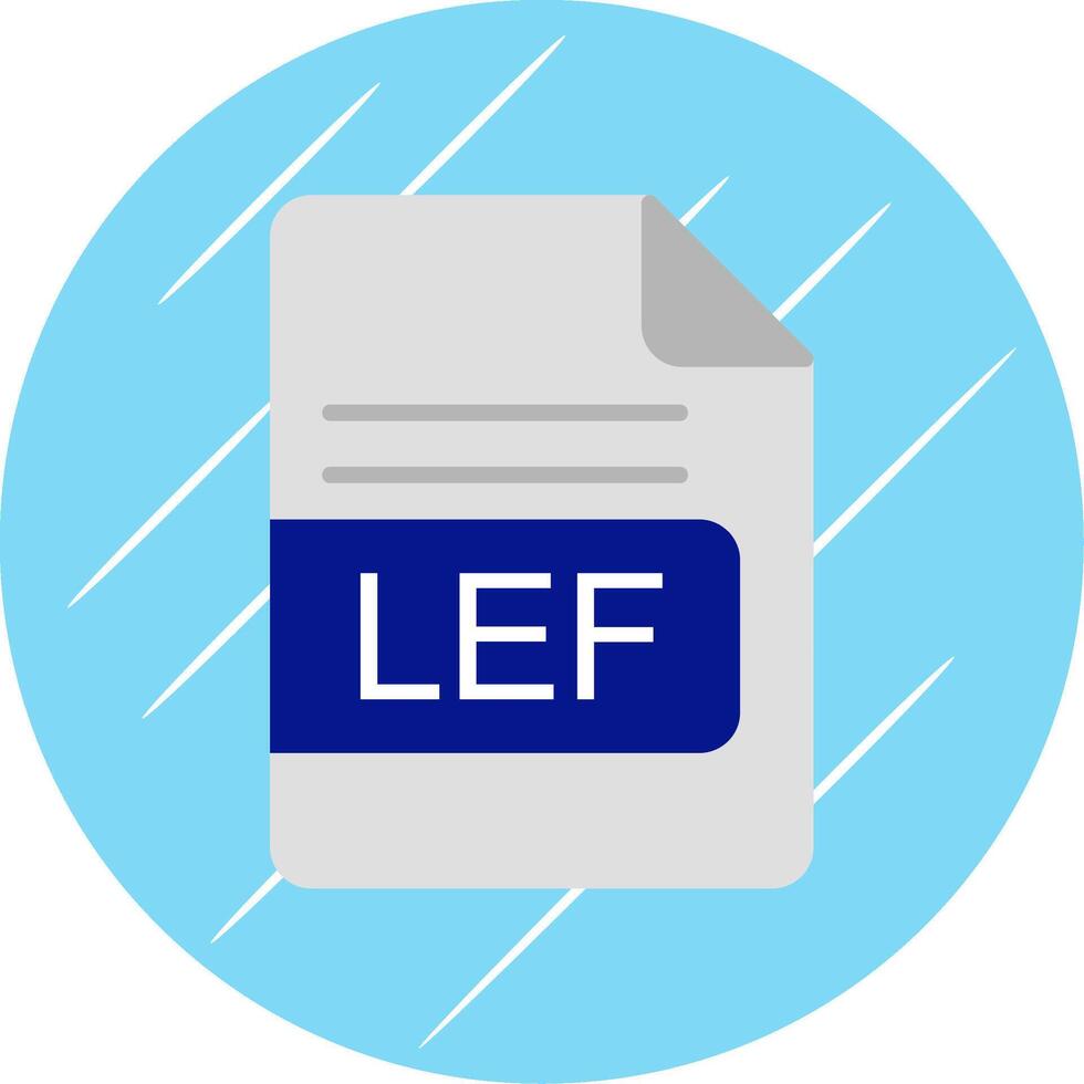 Lef File Format Flat Circle Icon Design 43894672 Vector Art At Vecteezy