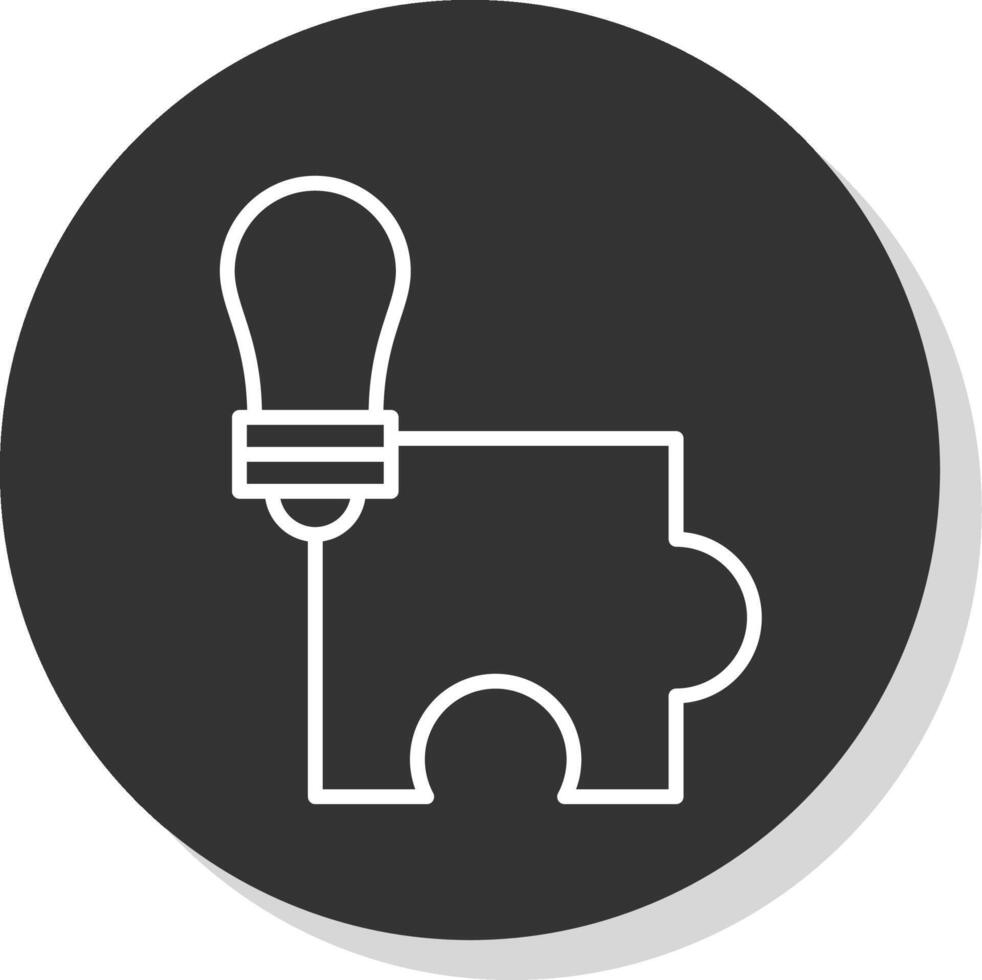 Problem Solving Line Shadow Circle Icon Design 43897456 Vector Art at ...