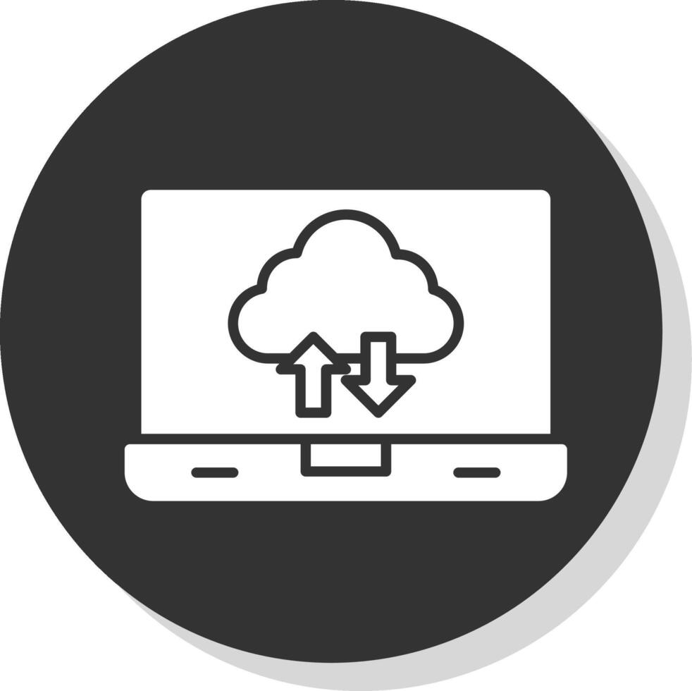 Cloud Computing Glyph Shadow Circle Icon Design 43906541 Vector Art at Vecteezy