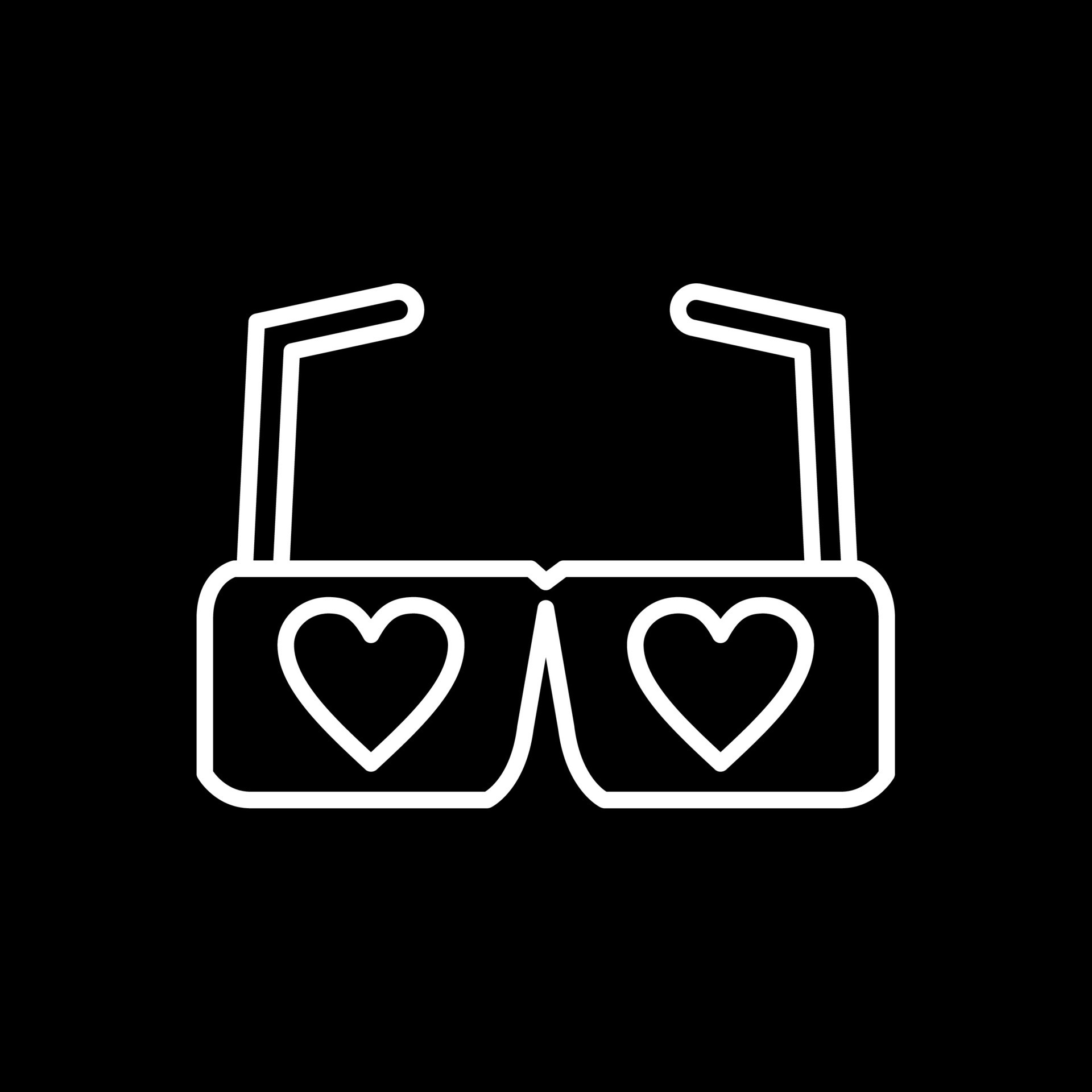 Heart Glasses Line Inverted Icon Design 43908335 Vector Art At Vecteezy