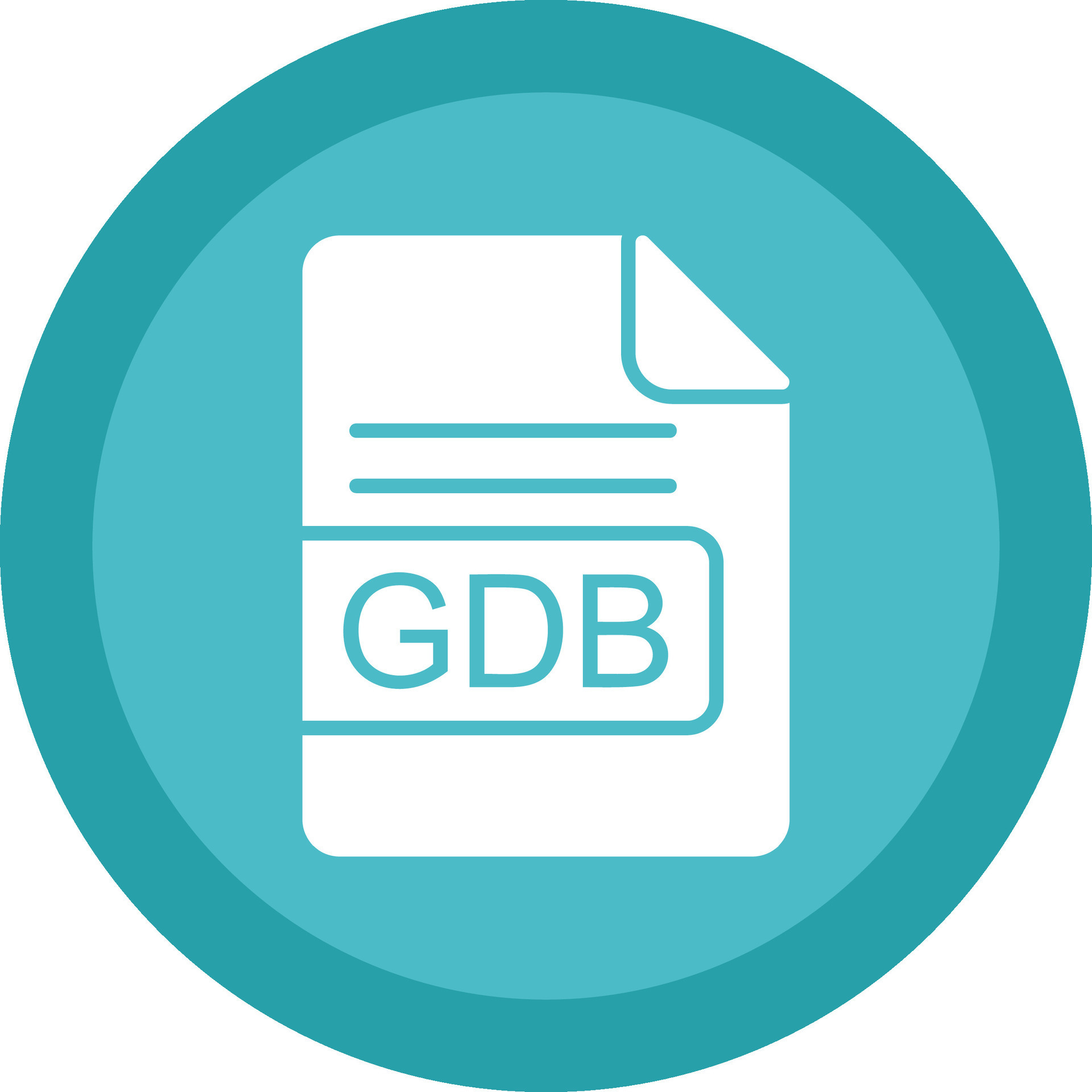 GDB File Format Glyph Due Circle Icon Design 43911648 Vector Art at ...