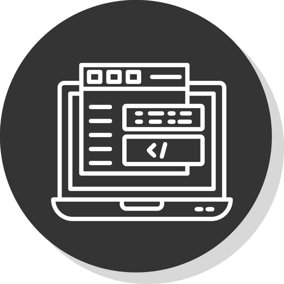 Code Line Shadow Circle Icon Design 43919356 Vector Art at Vecteezy