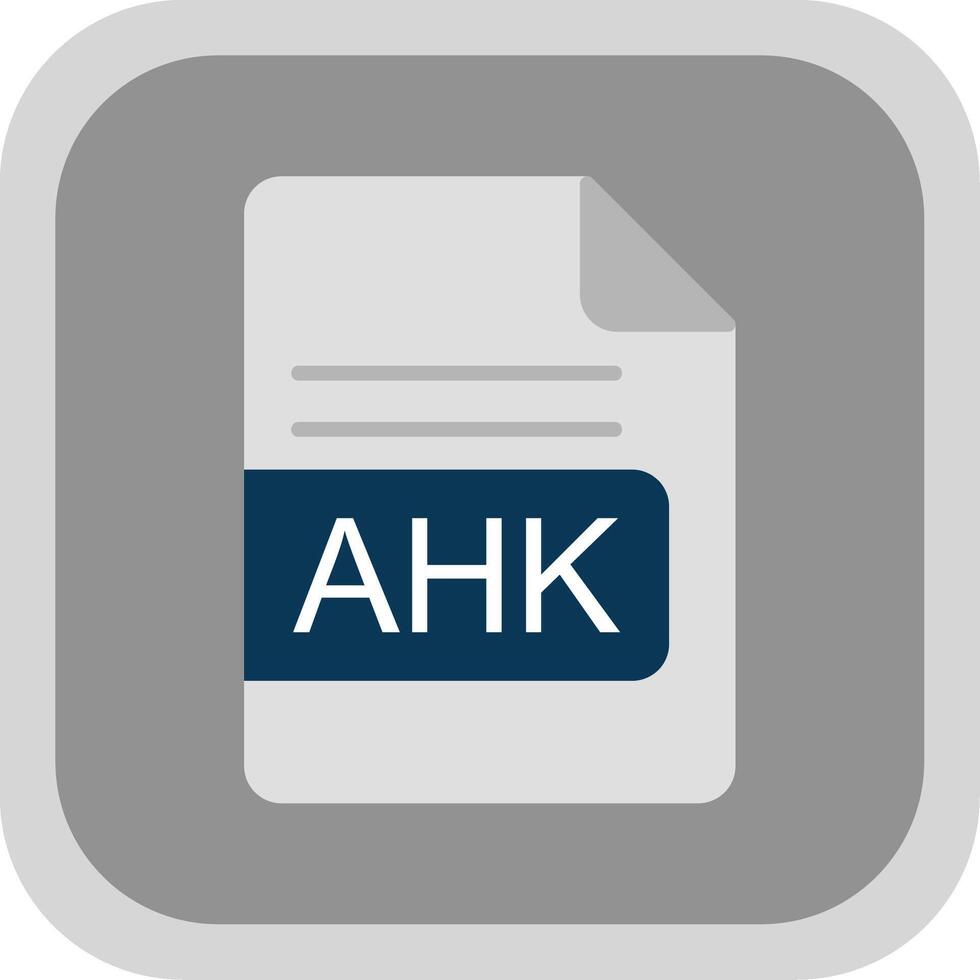 AHK File Format Flat round corner Icon Design 43922106 Vector Art at ...