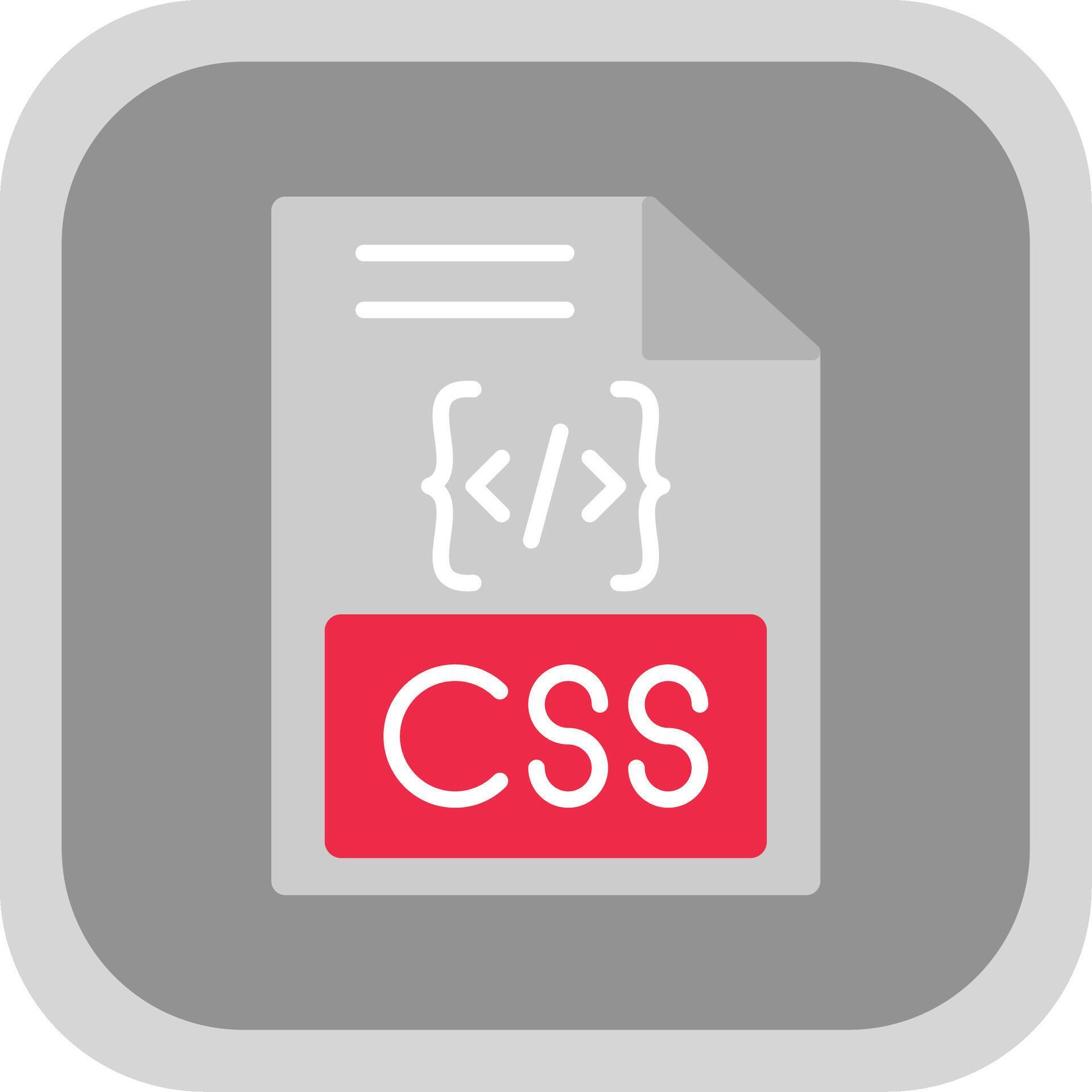 Css Flat round corner Icon Design 43923583 Vector Art at Vecteezy