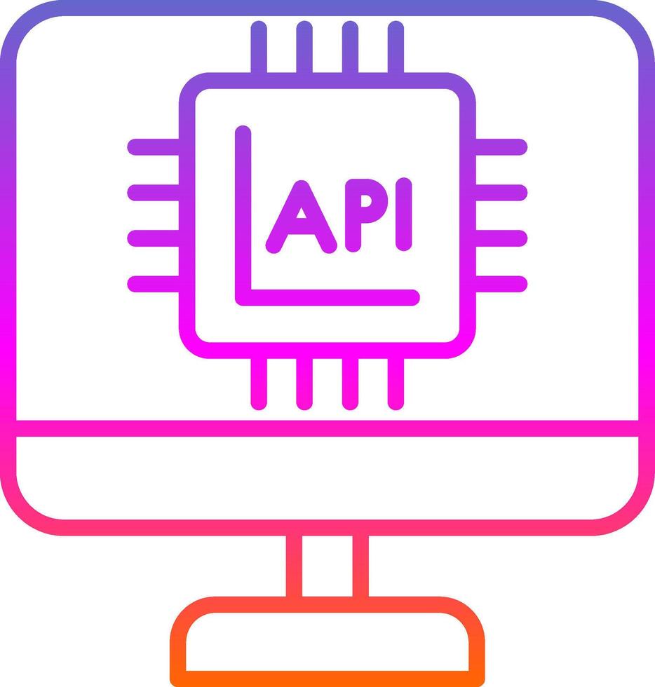 Api Interface Line Gradient Icon Design 43924502 Vector Art at Vecteezy