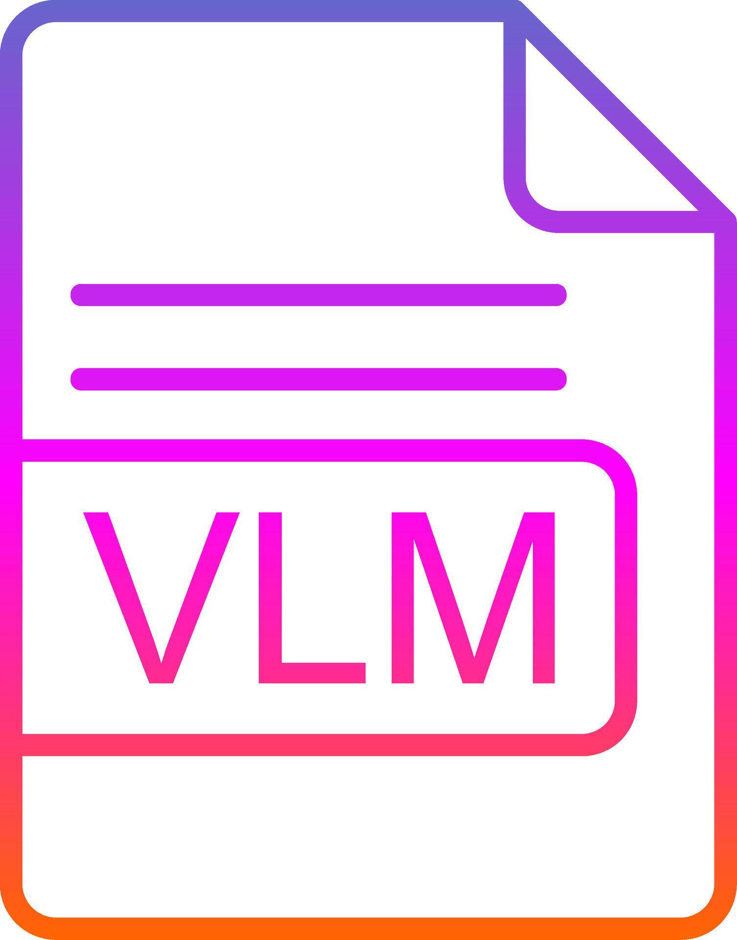 VLM File Format Line Gradient Icon Design 43926841 Vector Art at Vecteezy