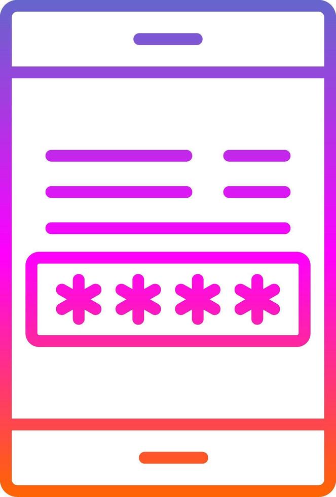 Password Line Gradient Icon Design 43935007 Vector Art At Vecteezy