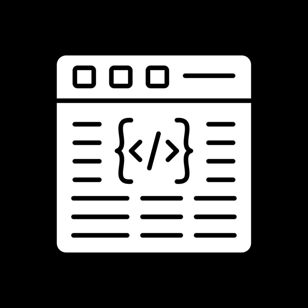 Coding Glyph Inverted Icon Design 43939730 Vector Art at Vecteezy