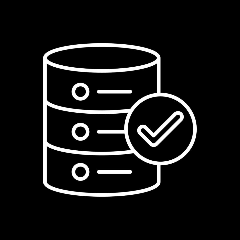 Approved Database Line Inverted Icon Design 43940798 Vector Art at Vecteezy