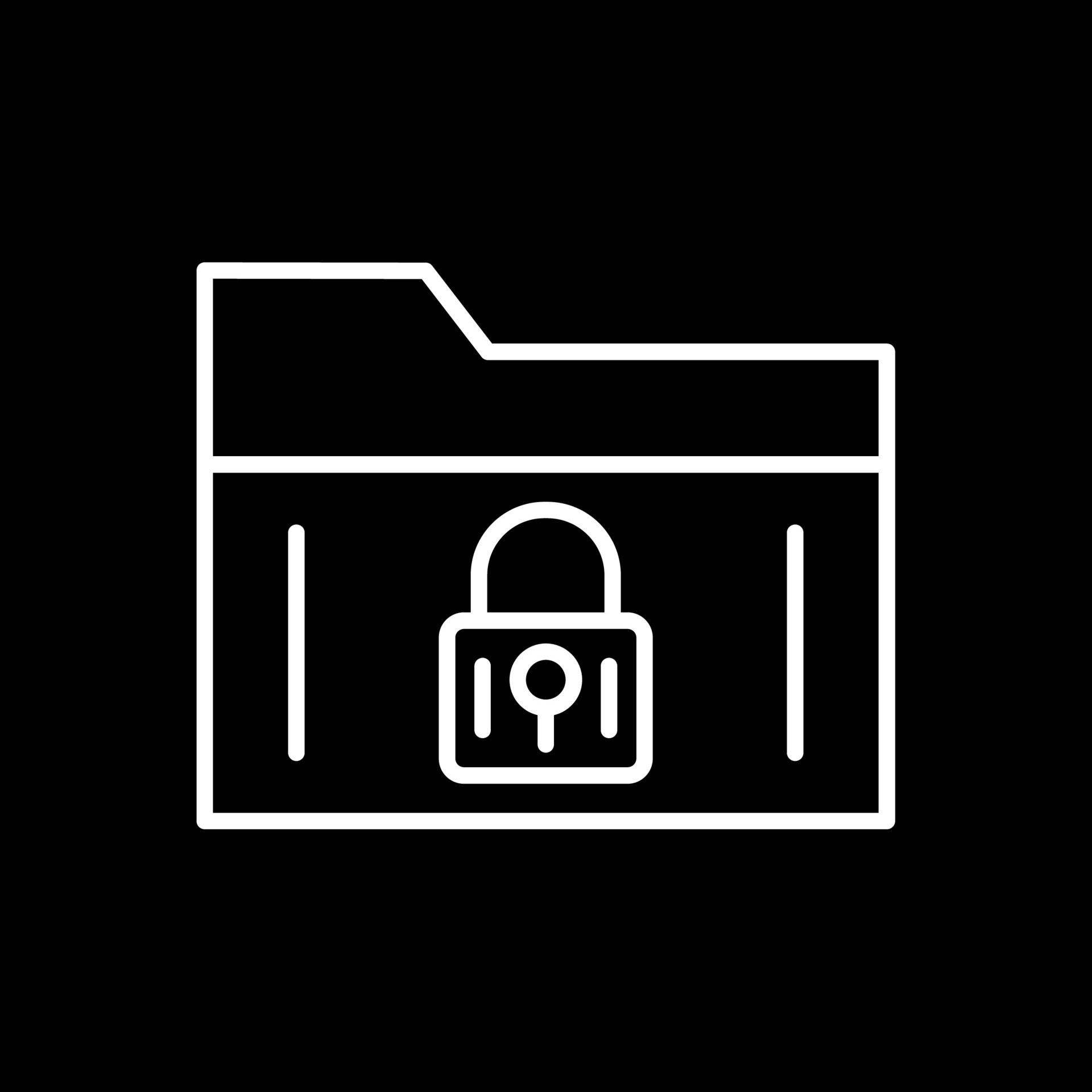 Secure Folder Line Inverted Icon Design 43941672 Vector Art At Vecteezy