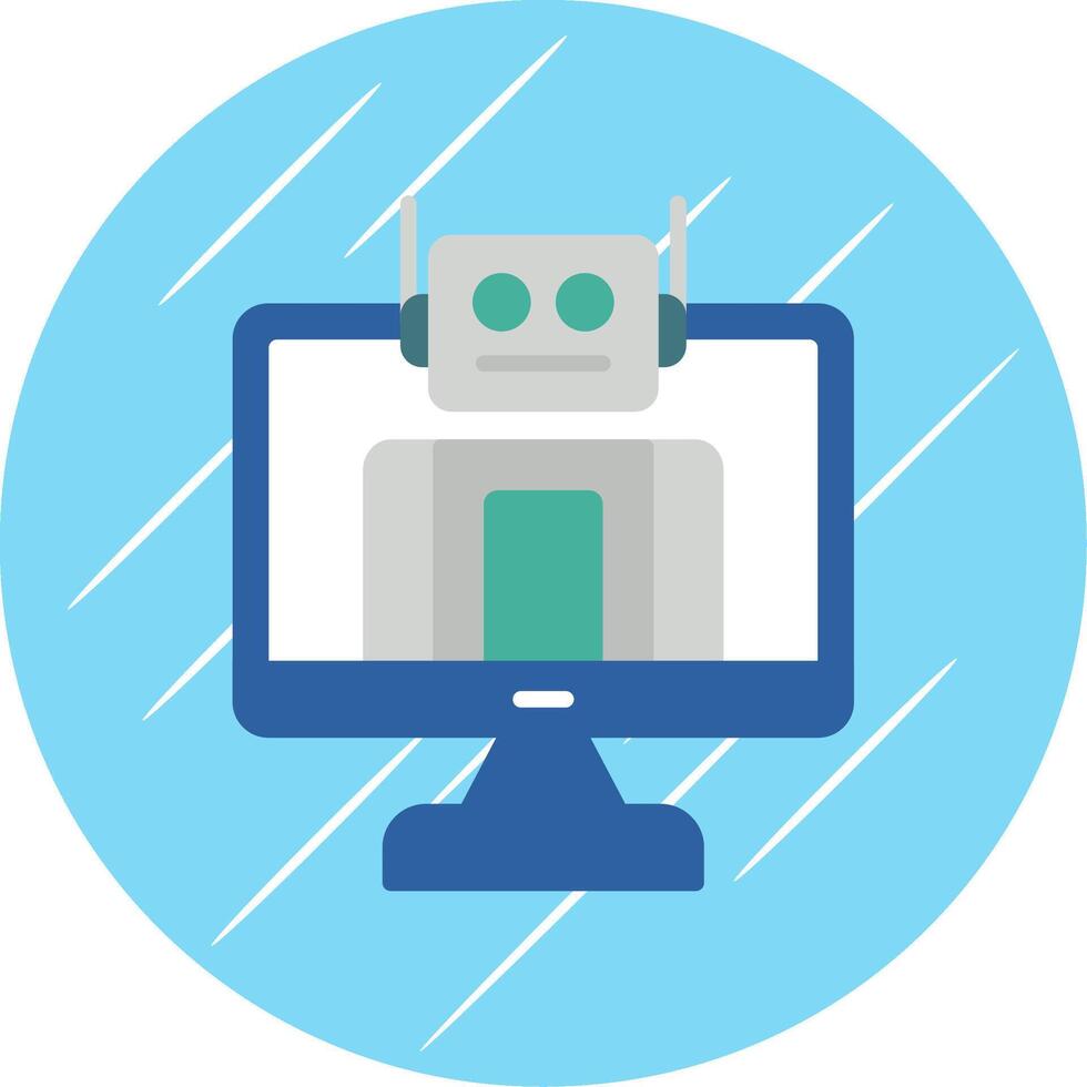 Bot Flat Circle Icon Design 43943047 Vector Art at Vecteezy