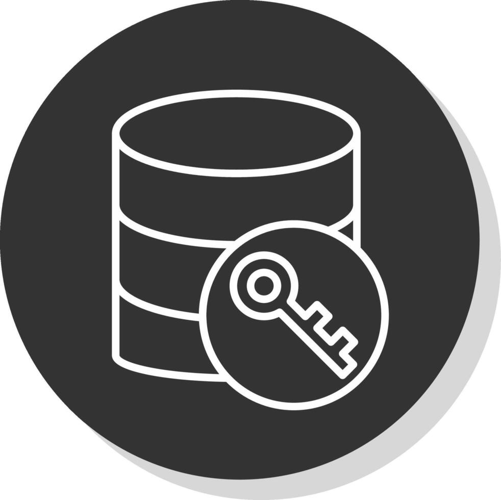 Database Encryption Line Shadow Circle Icon Design 43949960 Vector Art ...