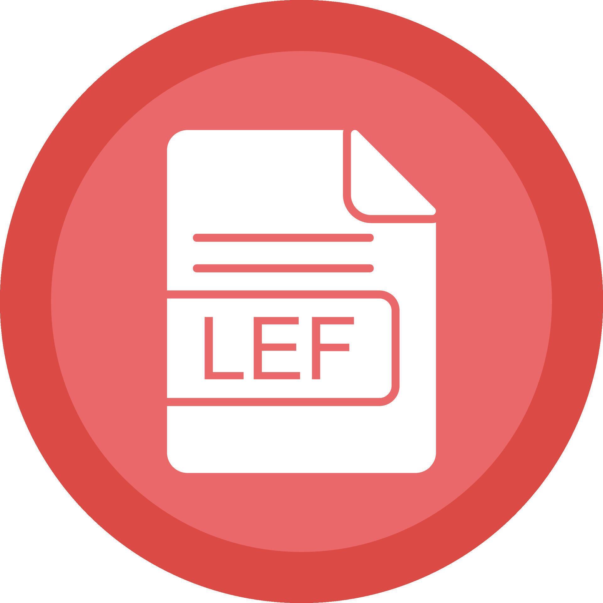 Lef File Format Line Shadow Circle Icon Design 43950018 Vector Art At