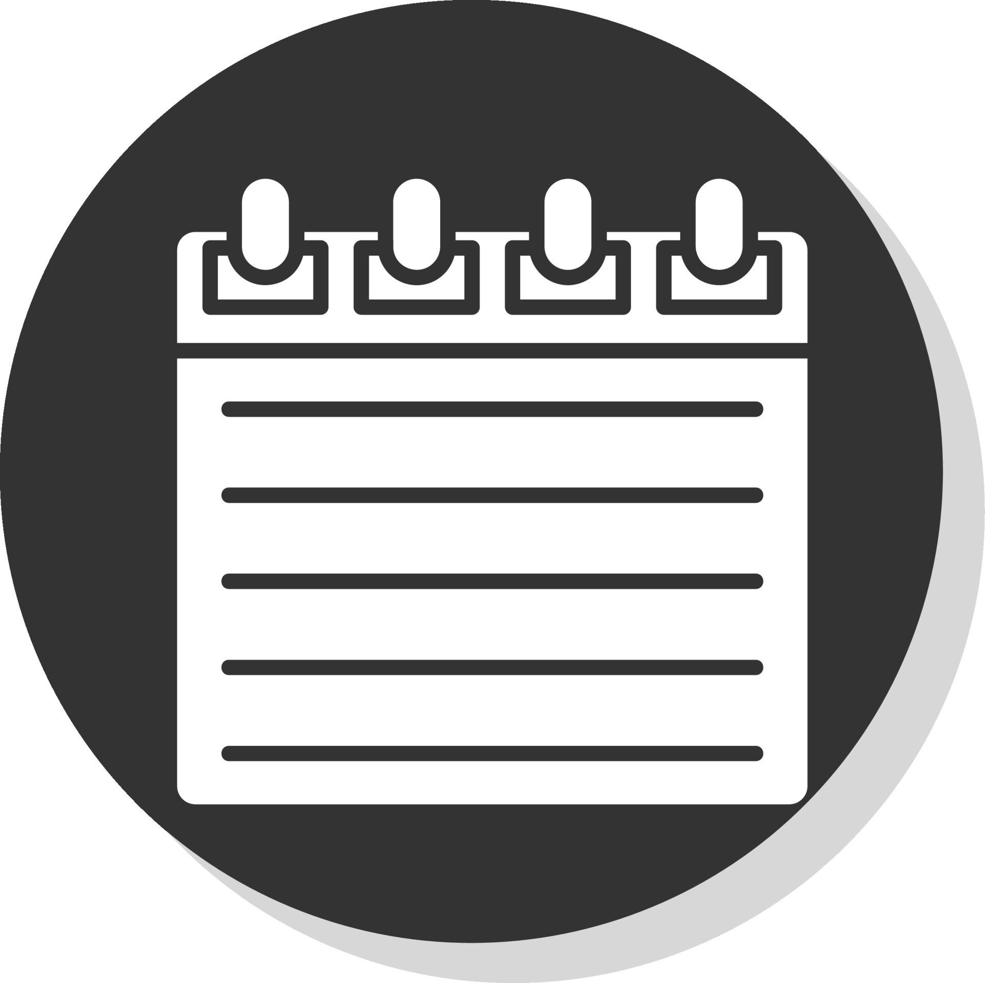 Notepad Flat Circle Icon Design 43950521 Vector Art at Vecteezy