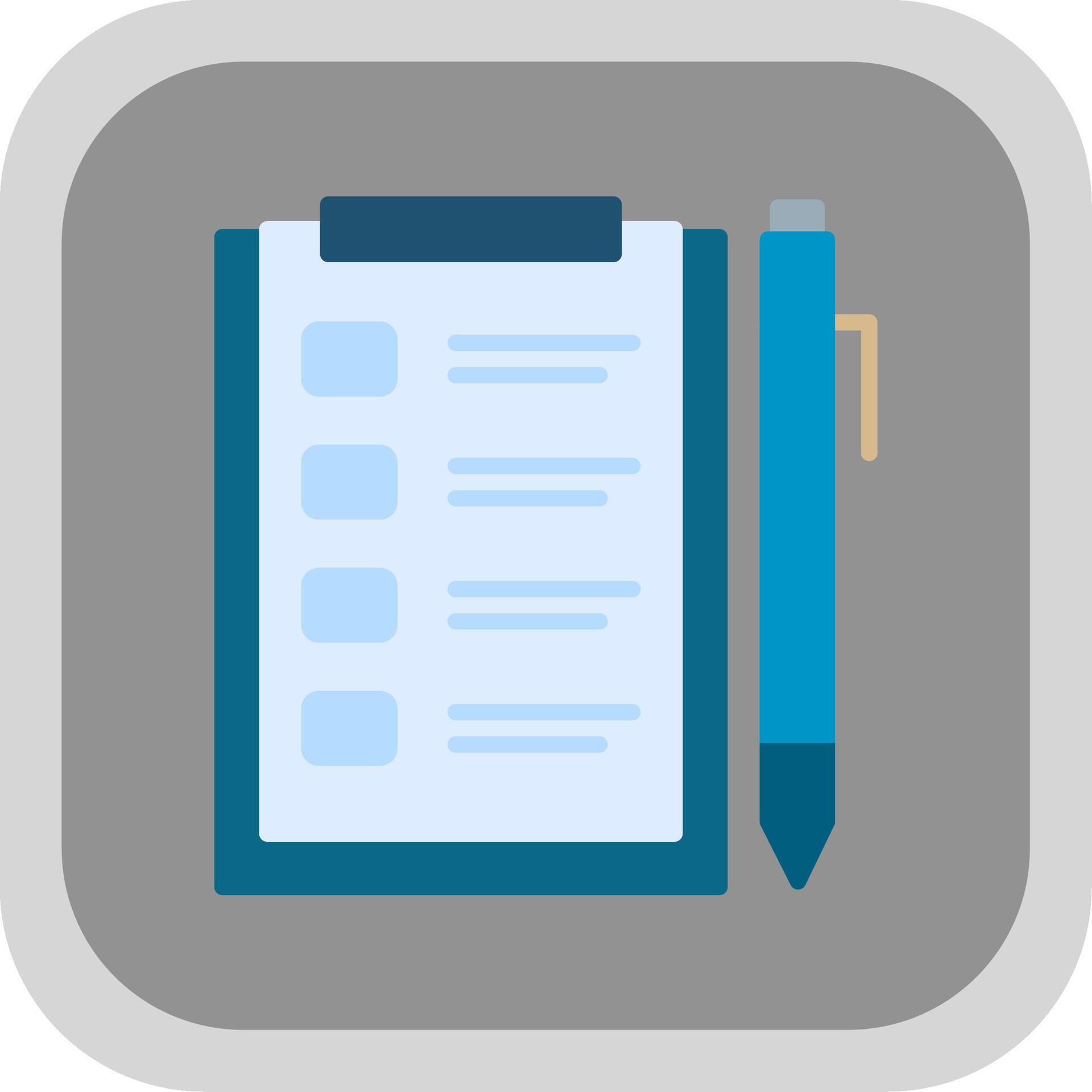 Assignment Flat round corner Icon Design 43952094 Vector Art at Vecteezy