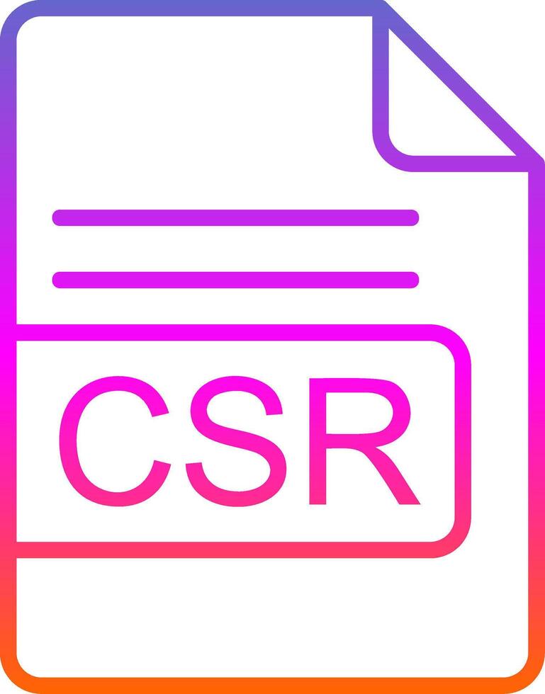 CSR File Format Line Gradient Icon Design 43954135 Vector Art at Vecteezy