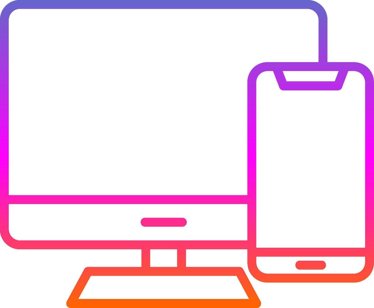 Responsive Devices Line Circle Sticker Icon 43964821 Vector Art at Vecteezy