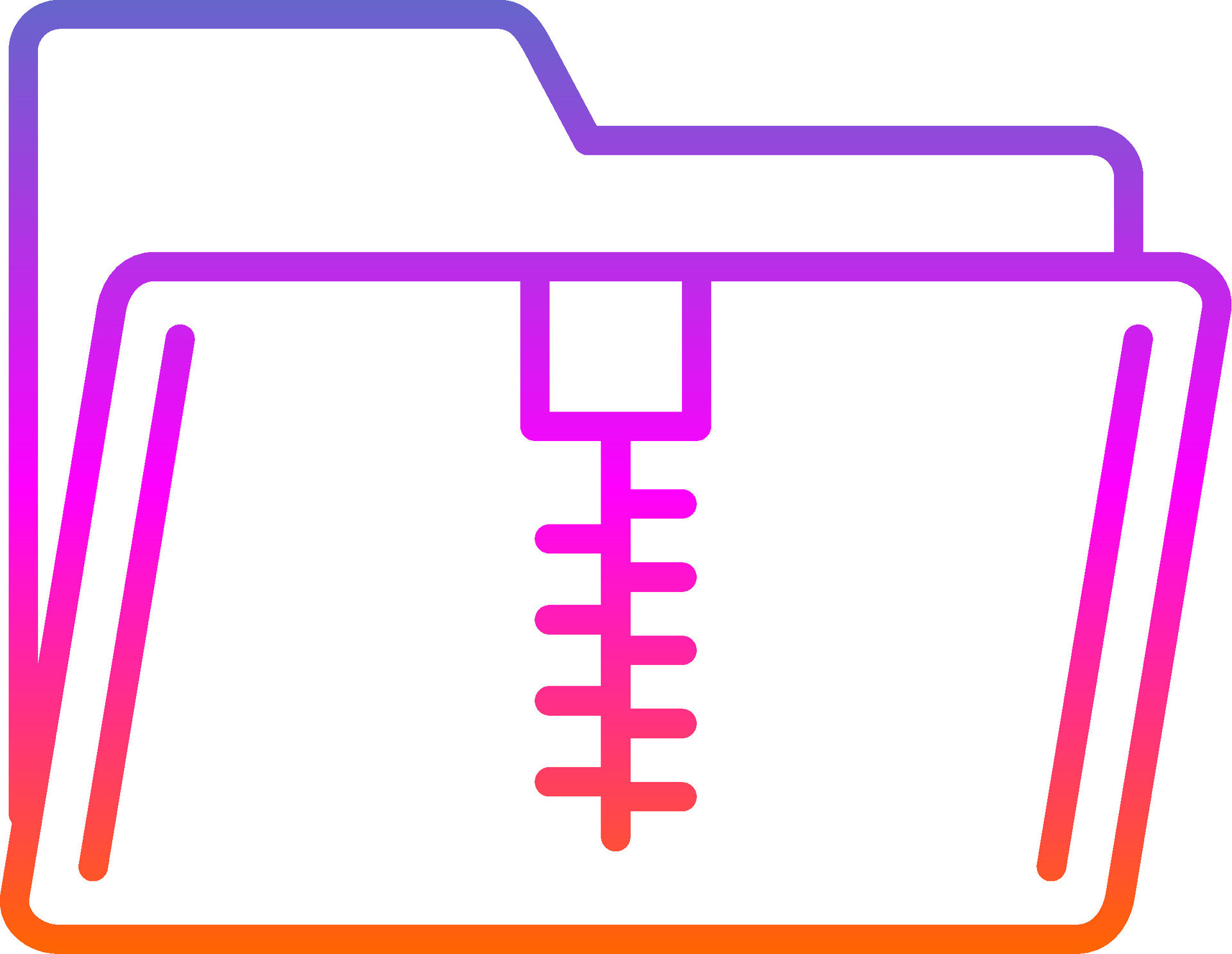 Zip Folder Line Circle Sticker Icon 43968155 Vector Art at Vecteezy