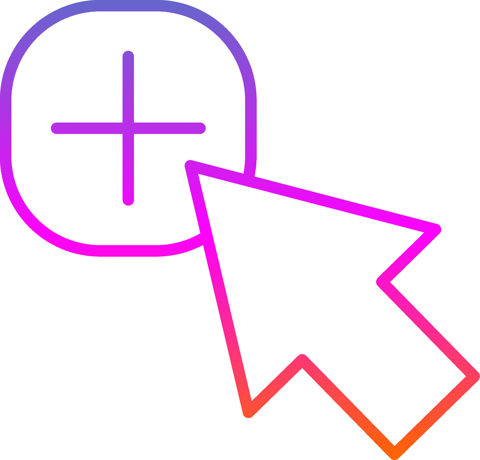 Mouse Cursor Line Circle Sticker Icon 43976098 Vector Art At Vecteezy