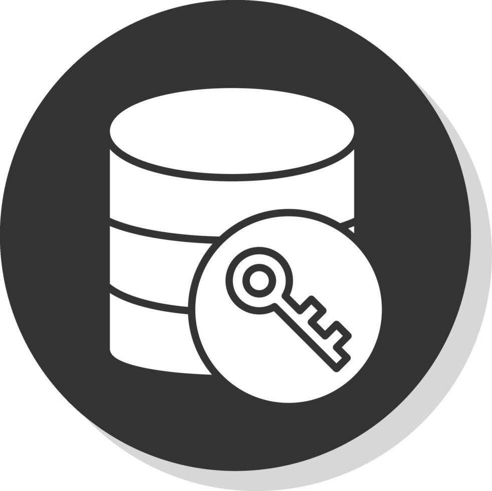 Database Encryption Glyph Shadow Circle Icon Design 43978180 Vector Art ...