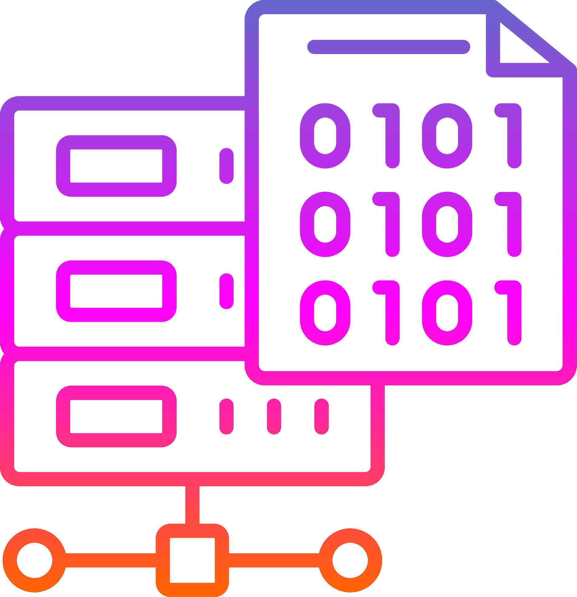 Binary Code Line Gradient Icon Design 43985834 Vector Art at Vecteezy